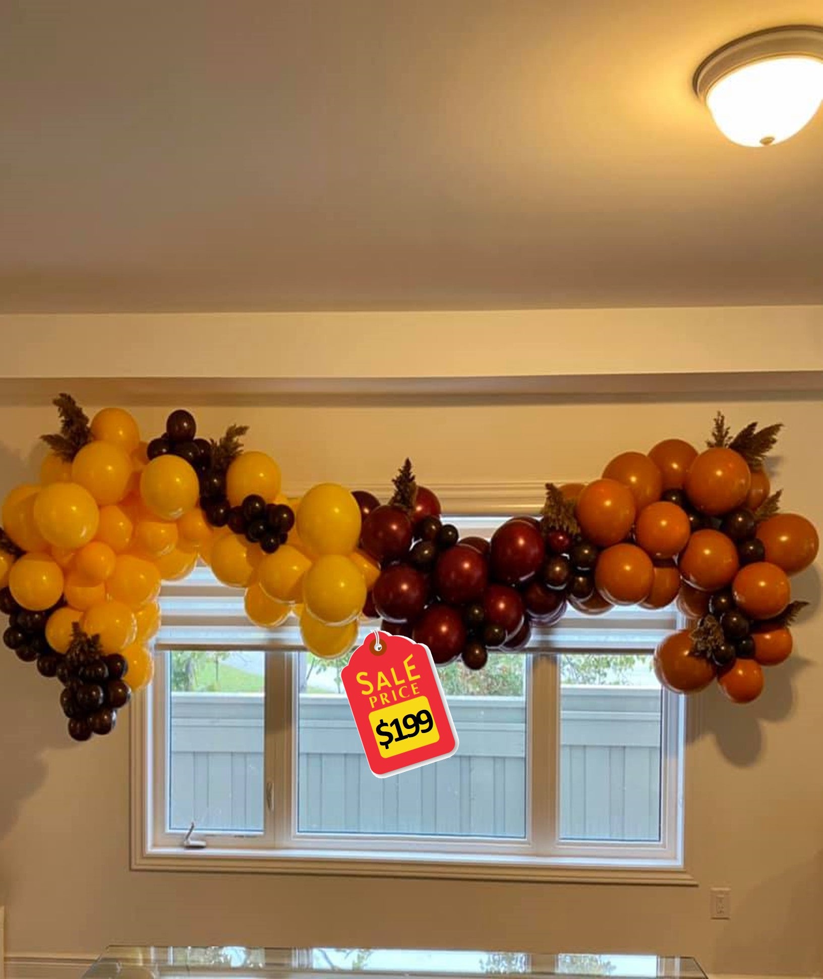 Single Balloons arch thanksgiving decorations | Orlando Party Express