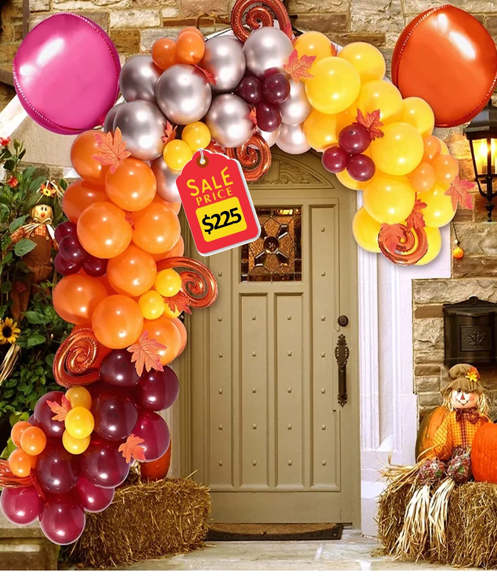 Single Balloons arch thanksgiving decorations | Orlando Party Express